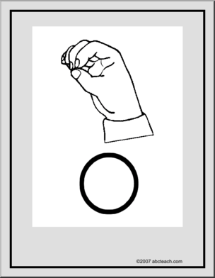 Poster: ASL Letter O – Abcteach
