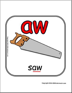 Sign: Phonics “aw” – Abcteach