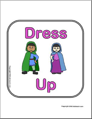 Center Sign: Dress Up – Abcteach
