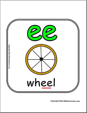 Sign: Phonics “ee” – Abcteach