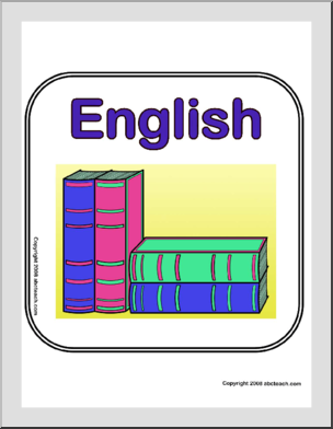 Center Sign: English – Abcteach