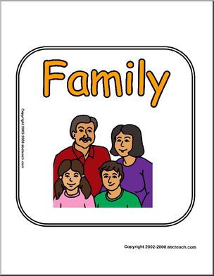 Theme Sign: Family – Abcteach