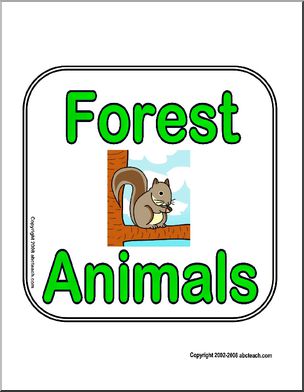 Sign: Forest Animals – Abcteach