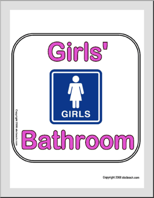 Sign: Girls’ Bathroom – Abcteach