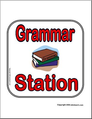 Sign: Grammar Station – Abcteach