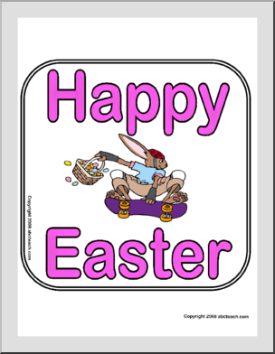Sign: Happy Easter – Abcteach