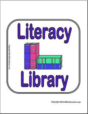 Literacy Library Sign – Abcteach