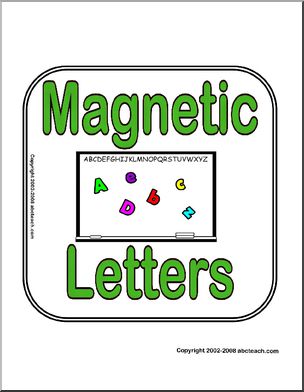 Sign: Magnetic Letters – Abcteach