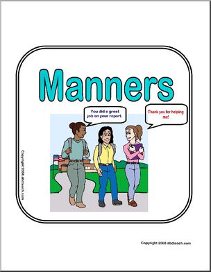 Sign: Manners – Abcteach