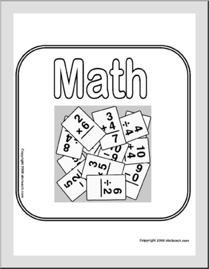 Center Sign: Math (b/w) – Abcteach