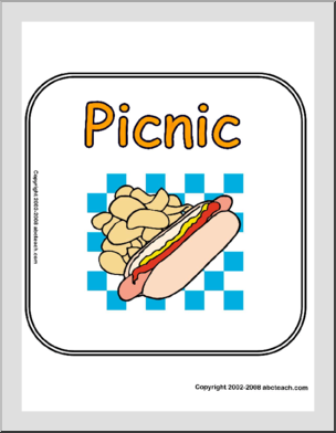 Theme Sign: Picnic – Abcteach