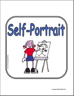 Sign: Self-Portrait – Abcteach