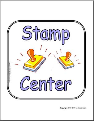 Sign: Stamp Center – Abcteach