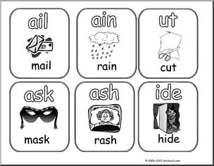 Word Families set 6 (blackline) Small Sign – Abcteach