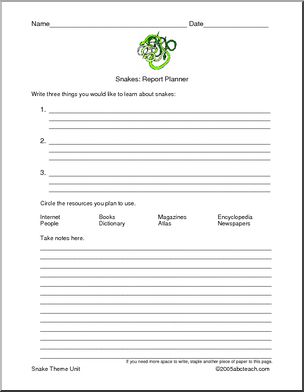 Research and Report: Snakes – Abcteach