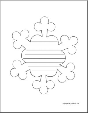 Shapebook: Snowflake (primary) – Abcteach