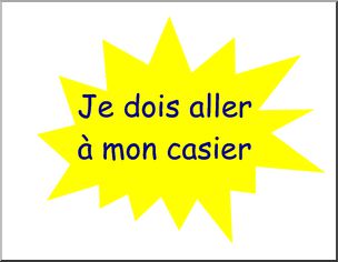 French: Solid yellow starburst posters with calssroom expressions ...