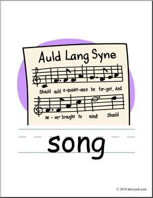 Clip Art: Basic Words: Song Color (poster) – Abcteach