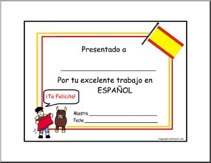 Certificate: Spanish (from male teacher) – Abcteach