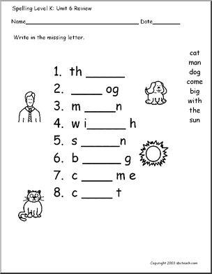 Spelling Level K, Review Units 1-5 – Abcteach