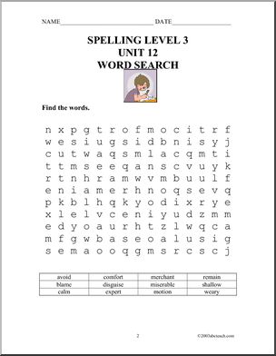 Spelling Level 3, unit 9 – Abcteach