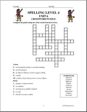 Spelling Level 4, unit 6 (high school-adult) – Abcteach