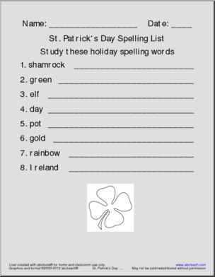 St. Patrick’s Day Puzzles – Counting (b/w) – Abcteach