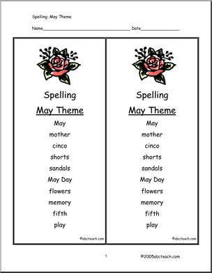 Spelling: January (primary) – Abcteach