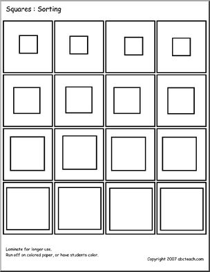 Sorting: circles (b&w) – Abcteach