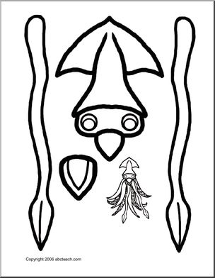 Paper Bag Puppet: Animals – Squid – Abcteach