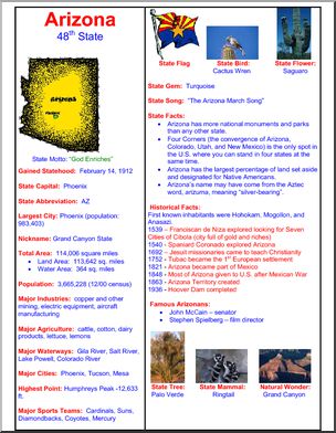 Color and Read: U. S. Landmark – Grand Canyon (primary) – Abcteach