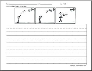 Picture Prompts: Basketball (primary) – Abcteach