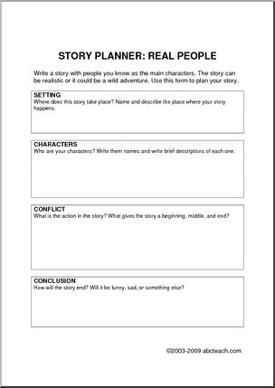 Story Planner: People You Know – Abcteach