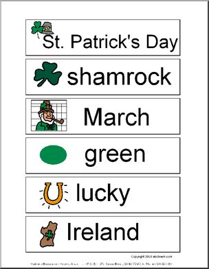 Word Wall: St. Patrick’s Day (pictures) – Abcteach