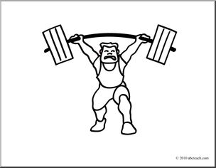 Clip Art: Basic Words: Strong (coloring page) – Abcteach