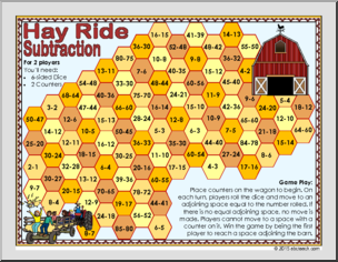 Math Game: Hay Ride Subtraction Game – Abcteach