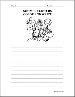 Spring Color and Write – Abcteach