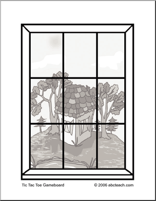 Tic Tac Toe: Summer theme (b/w) – Abcteach