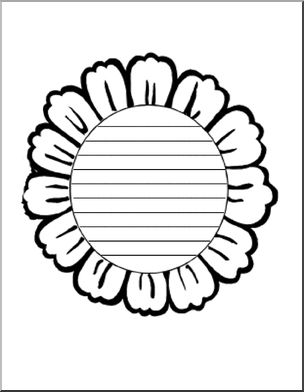 Border Paper: Sunflower (with lines) – Abcteach