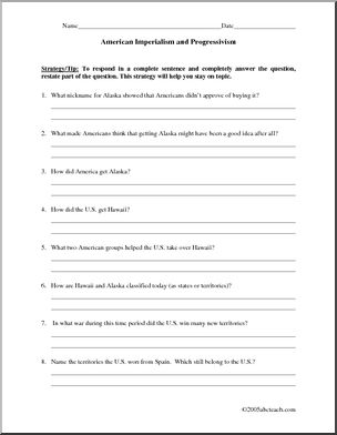 Comprehension: U.S. Imperialism (review) – Abcteach