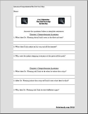 A to Z Mysteries; The Quicksand Question Book – Abcteach