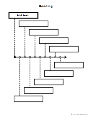 Graphic Organizer: Timeline – Horizontal with 10 Events (type-in ...