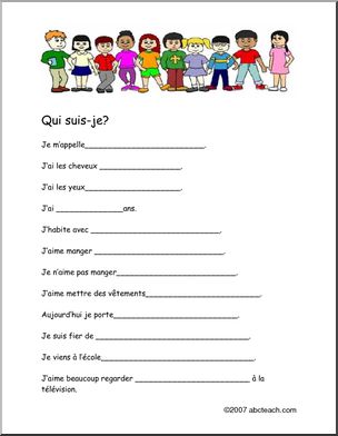 French: Qui suis-je? – Abcteach