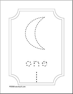 Trace and Color: Number 1 – Abcteach