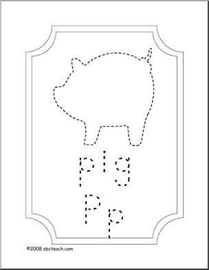 Trace and Color: Pp Pig – Abcteach