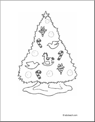 Coloring Page: Christmas – Tree – Abcteach