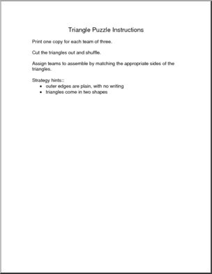 French: Triangle Verb Puzzle – Abcteach