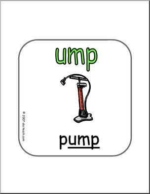 Word Family – UMP Sign – Abcteach