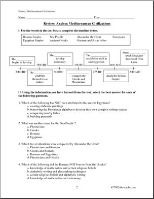Ancient Mediterranean Culture – Abcteach