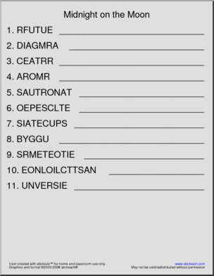 Civil War on Sunday Unscramble the Words – Abcteach
